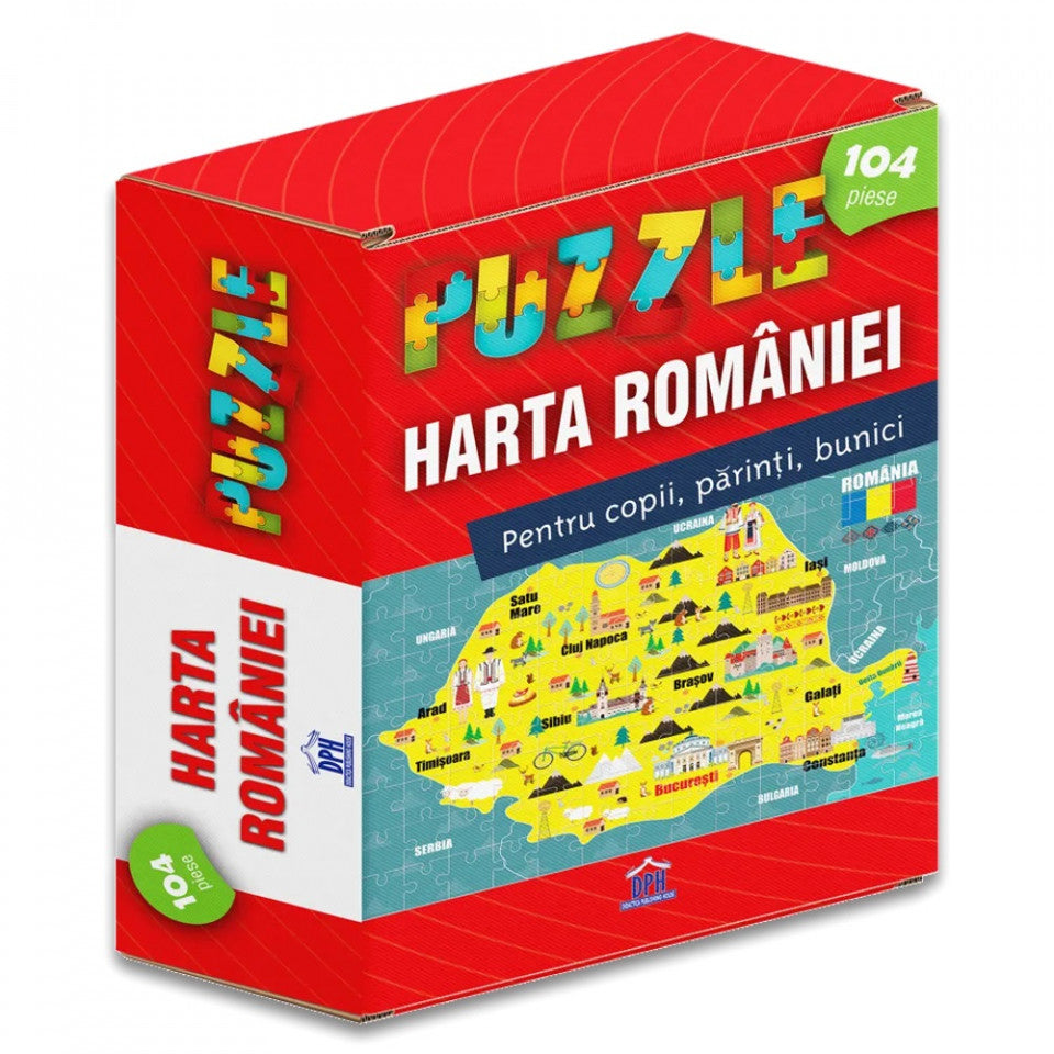 Harta României. Puzzle. 104 piese – Carte Ortodoxa